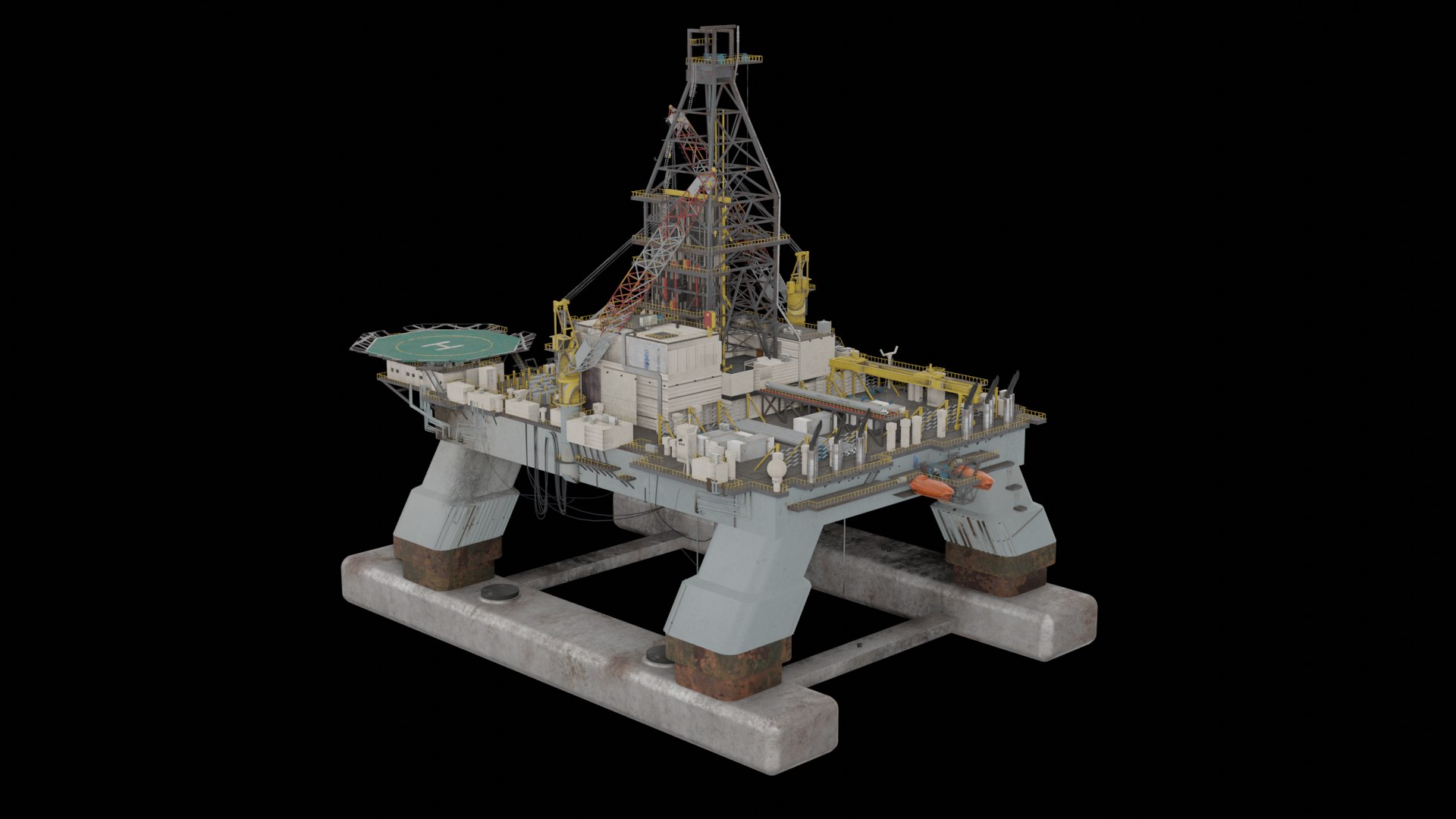Oil Platform 3D Model - TurboSquid 1744644