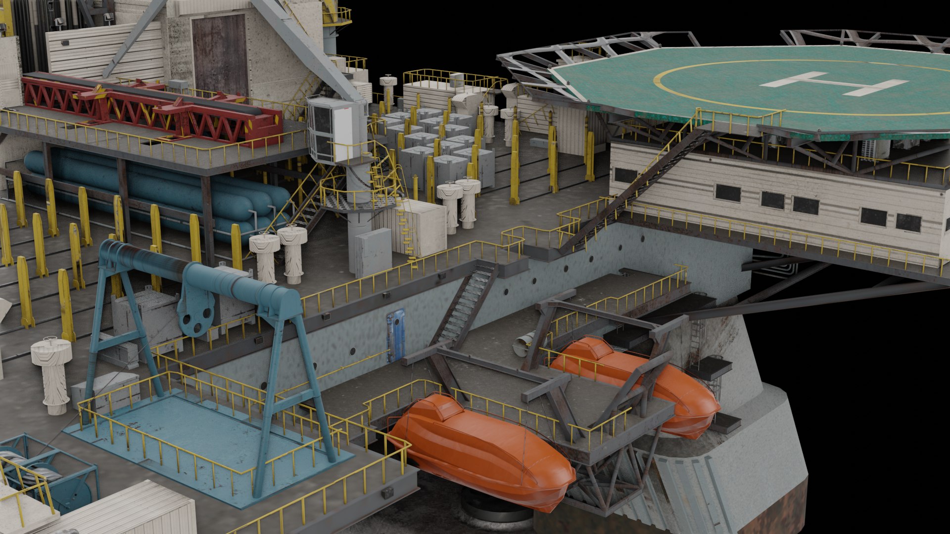 Oil Platform 3D model - TurboSquid 1744644