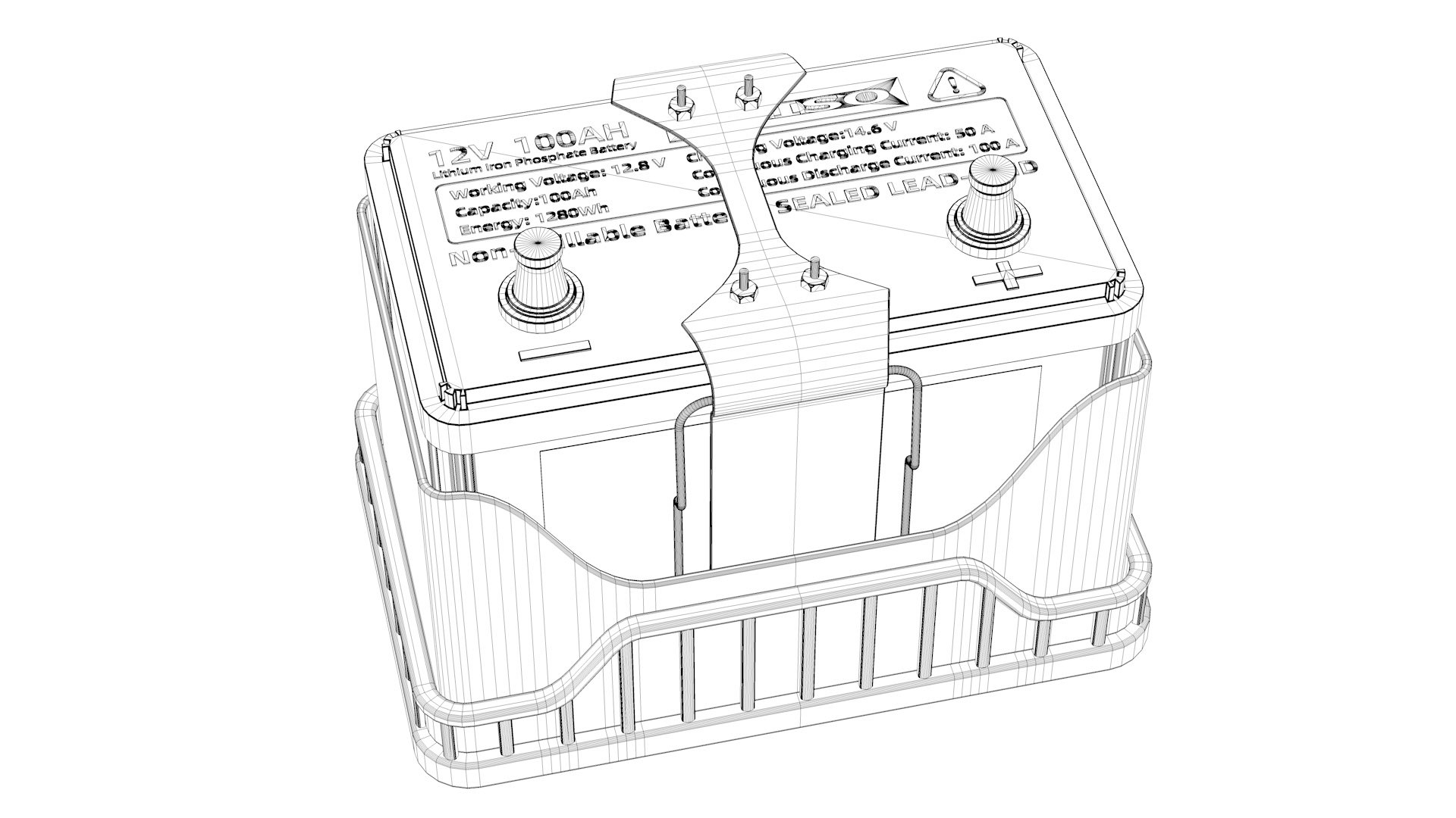 Auto Battery Lead Acid Batteries 3D - TurboSquid 2198809