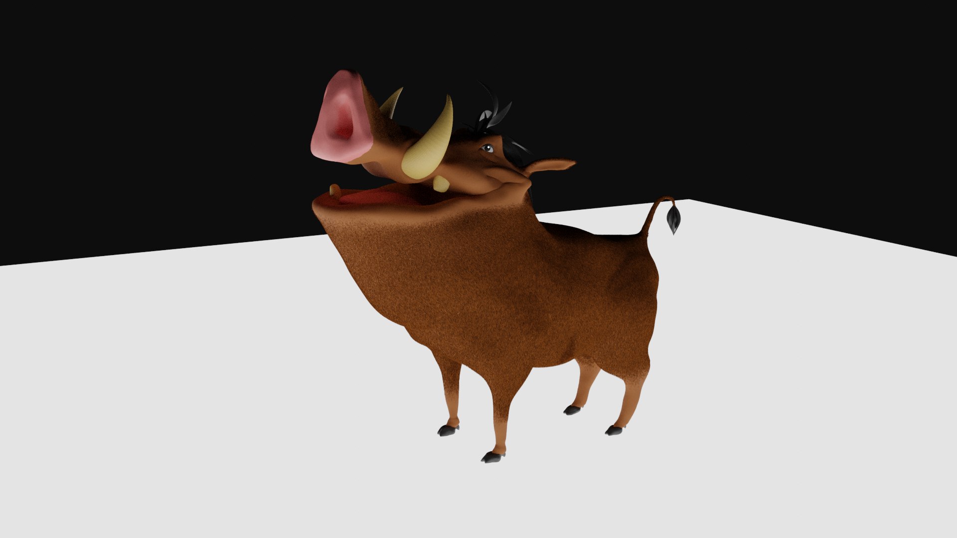 3D Model Cartoon Boar Pumba - TurboSquid 1808804