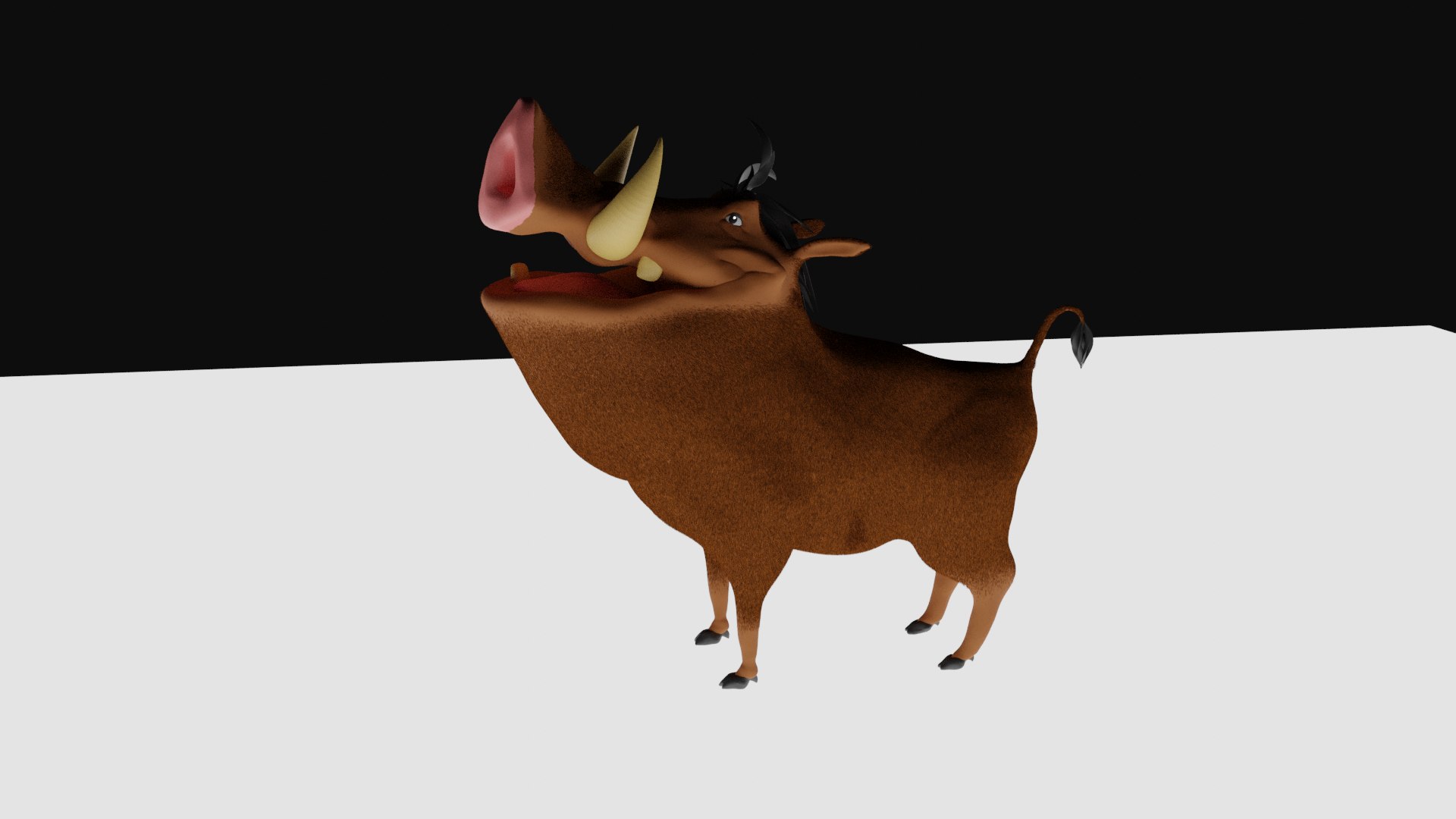 3D Model Cartoon Boar Pumba - TurboSquid 1808804