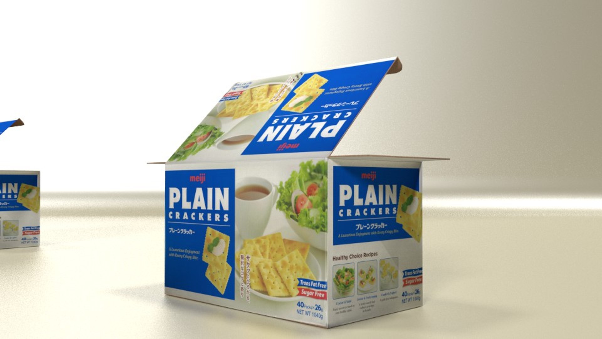 3d Meiji Cracker Box Model