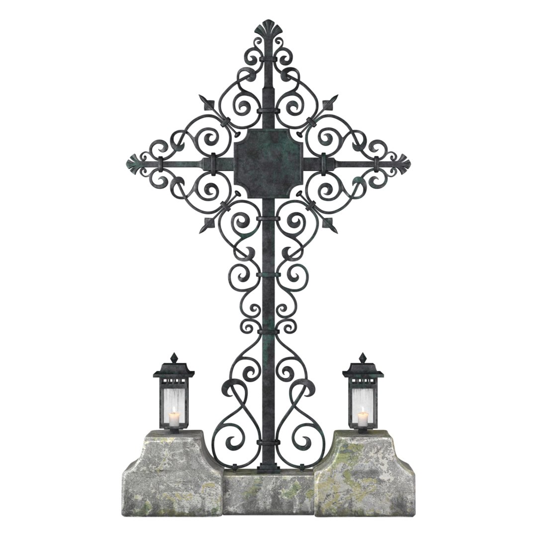 Cemetery Grave Forged Cross 3D Model - TurboSquid 1826169