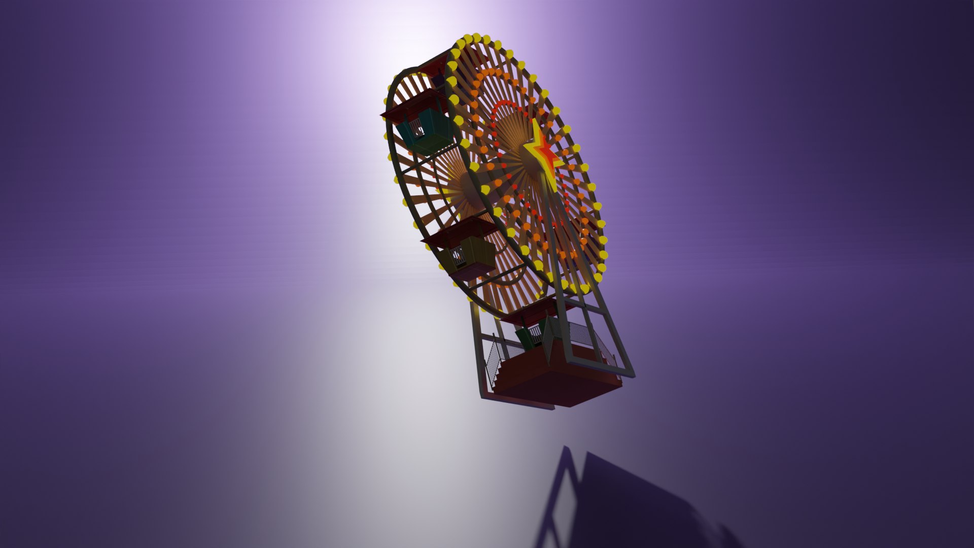 3D Cartoon Ferris Wheel Model - TurboSquid 1959397