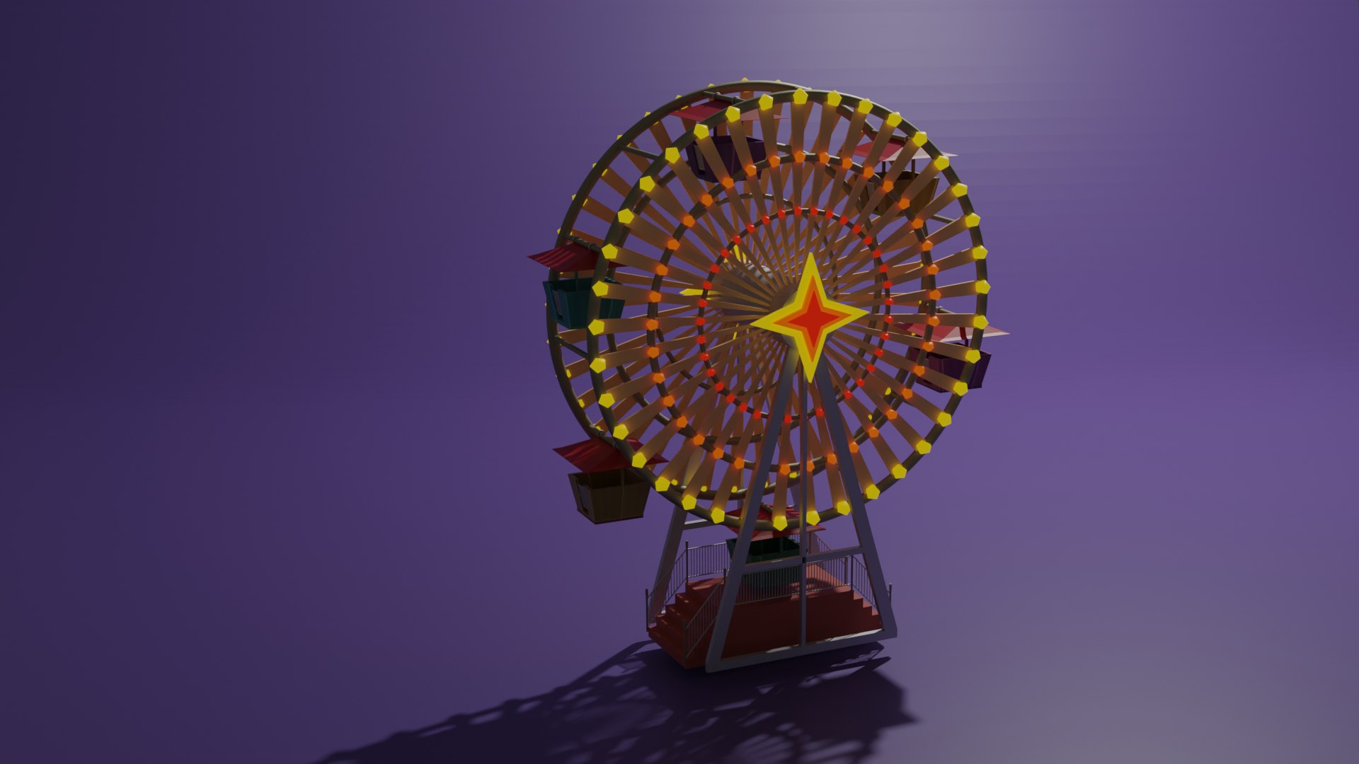 3D Cartoon Ferris Wheel Model - TurboSquid 1959397