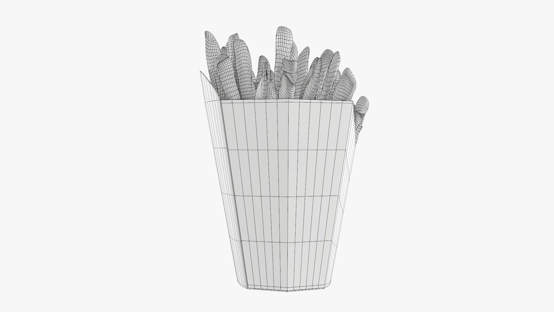 French Fries Box 3D Model - TurboSquid 1593217