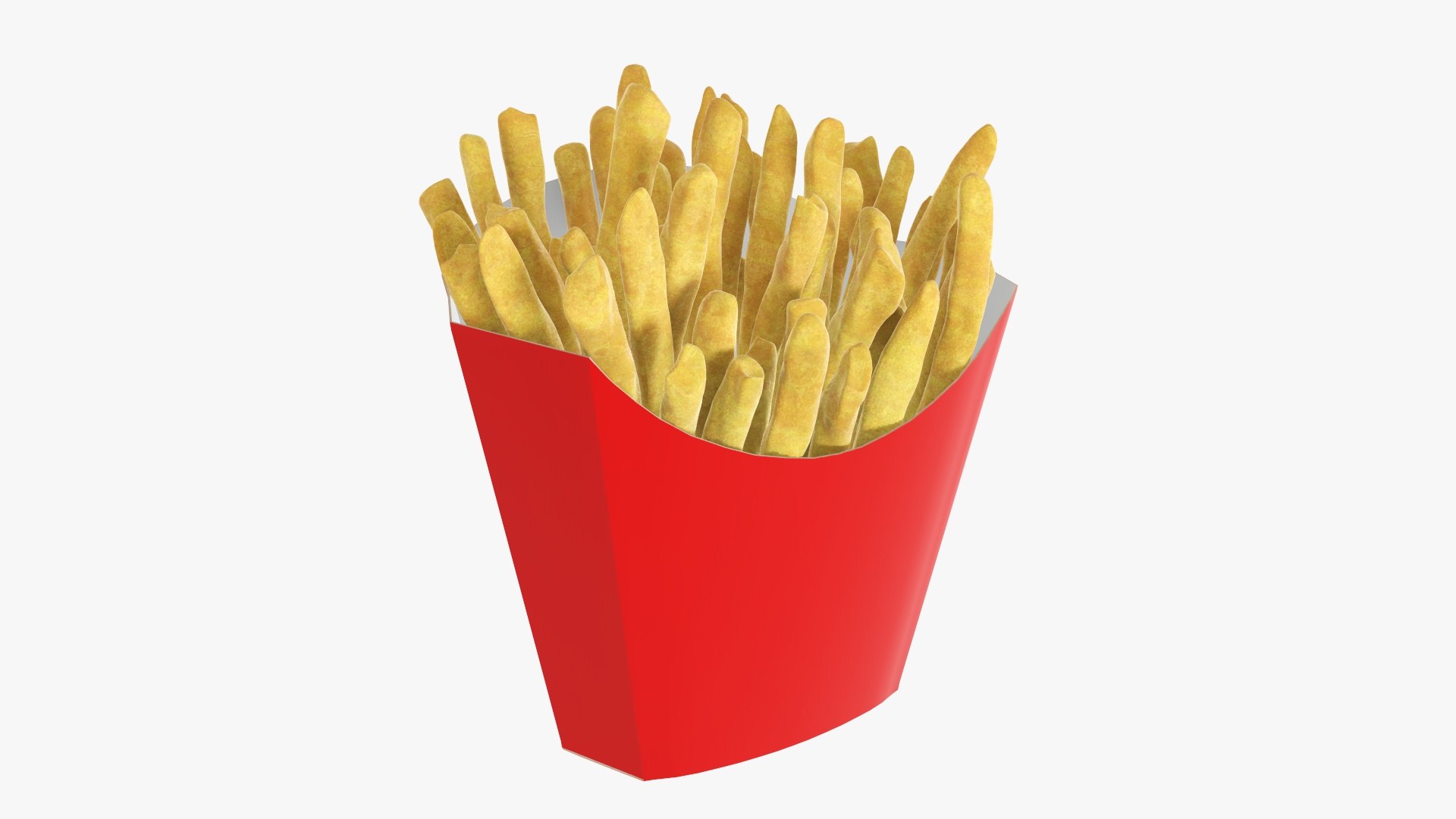 French Fries Box 3D Model - TurboSquid 1593217