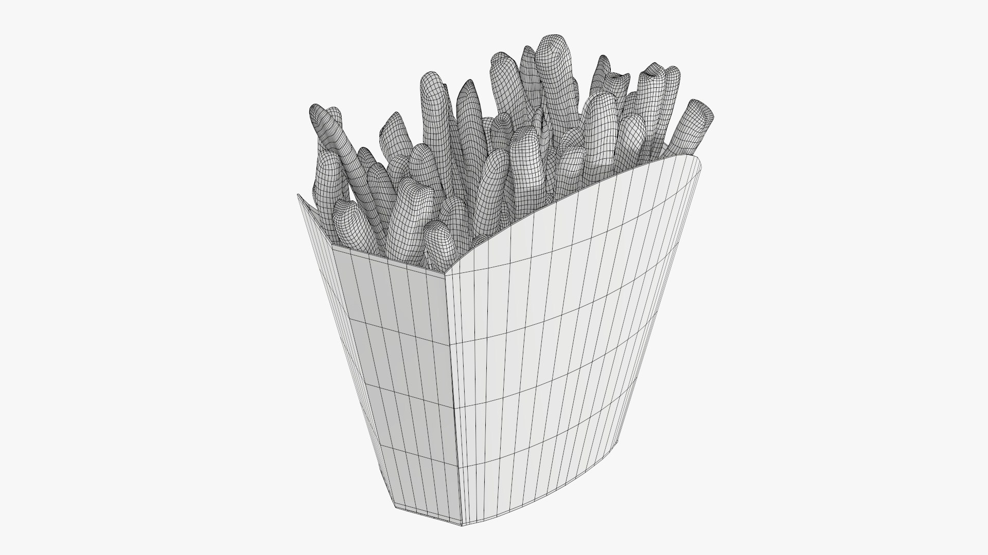 French Fries Box 3D Model - TurboSquid 1593217