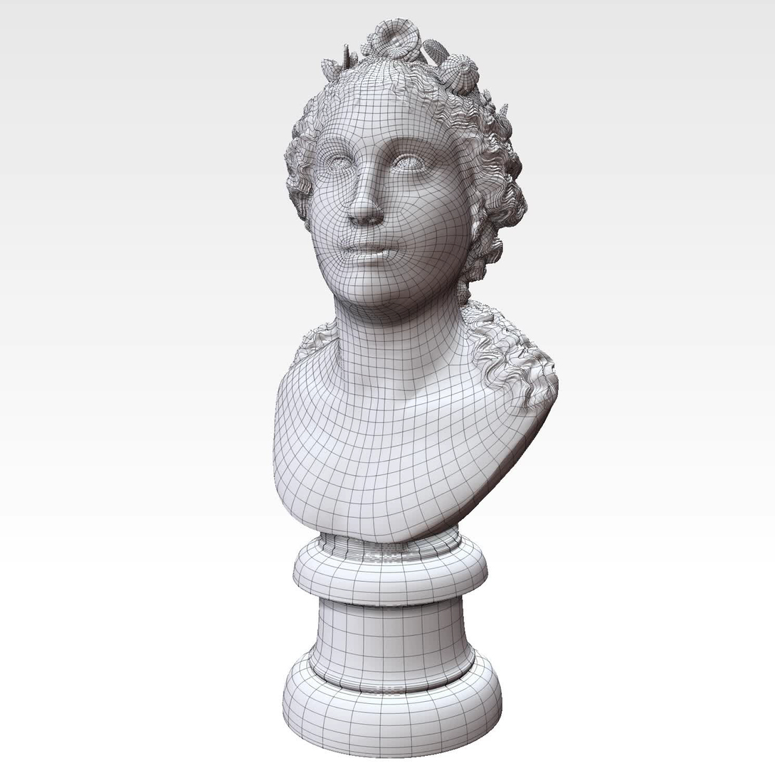 sculpture blessed soul bust 3d model