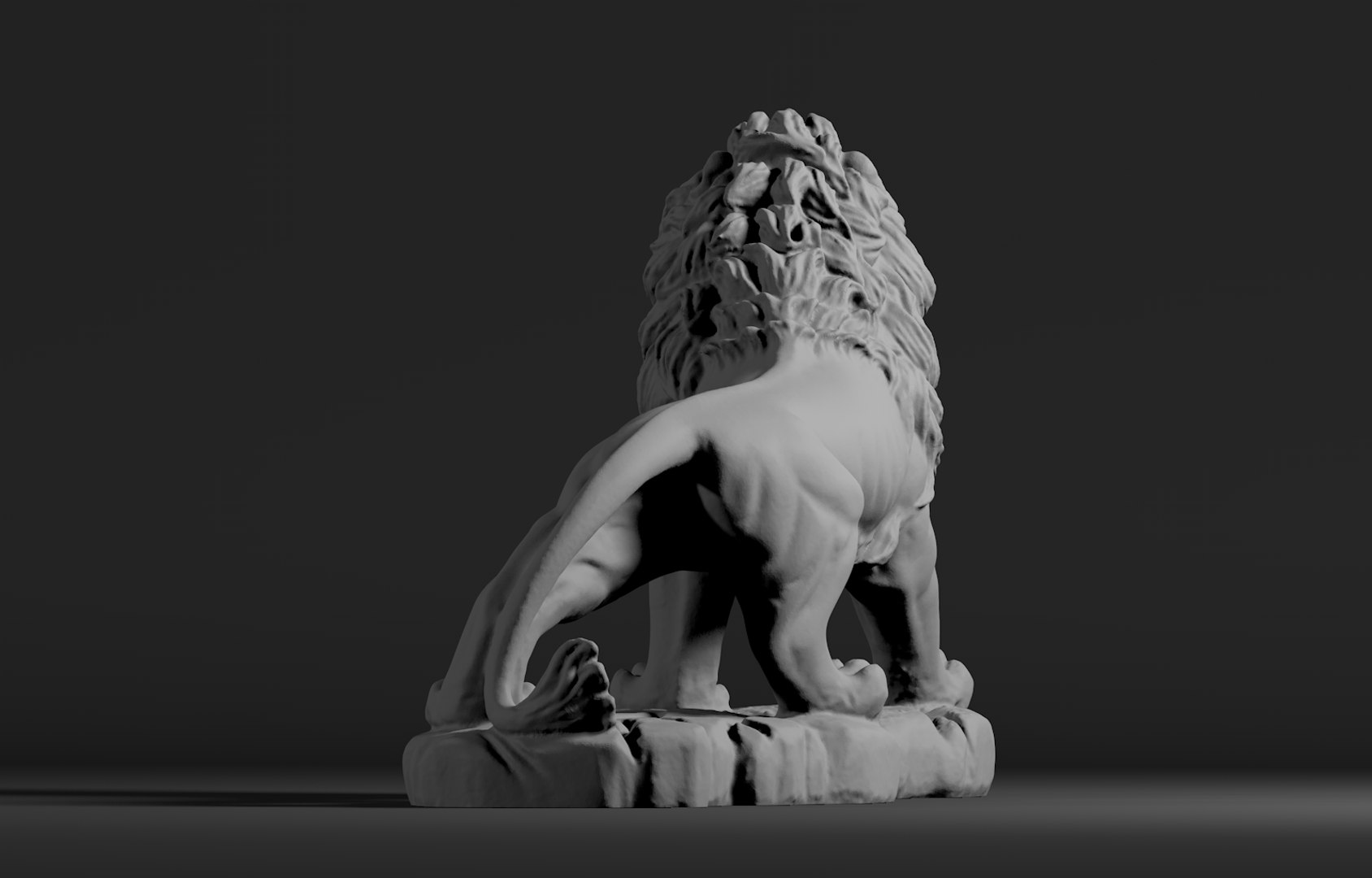 3D Sculpture Lion - TurboSquid 1573394