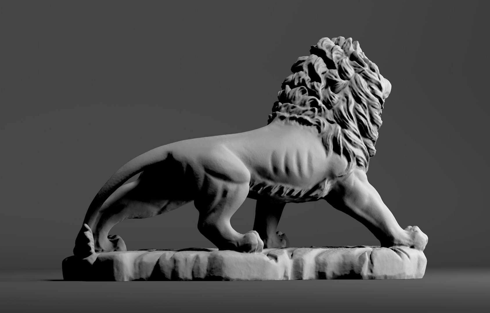 3D Sculpture Lion - TurboSquid 1573394