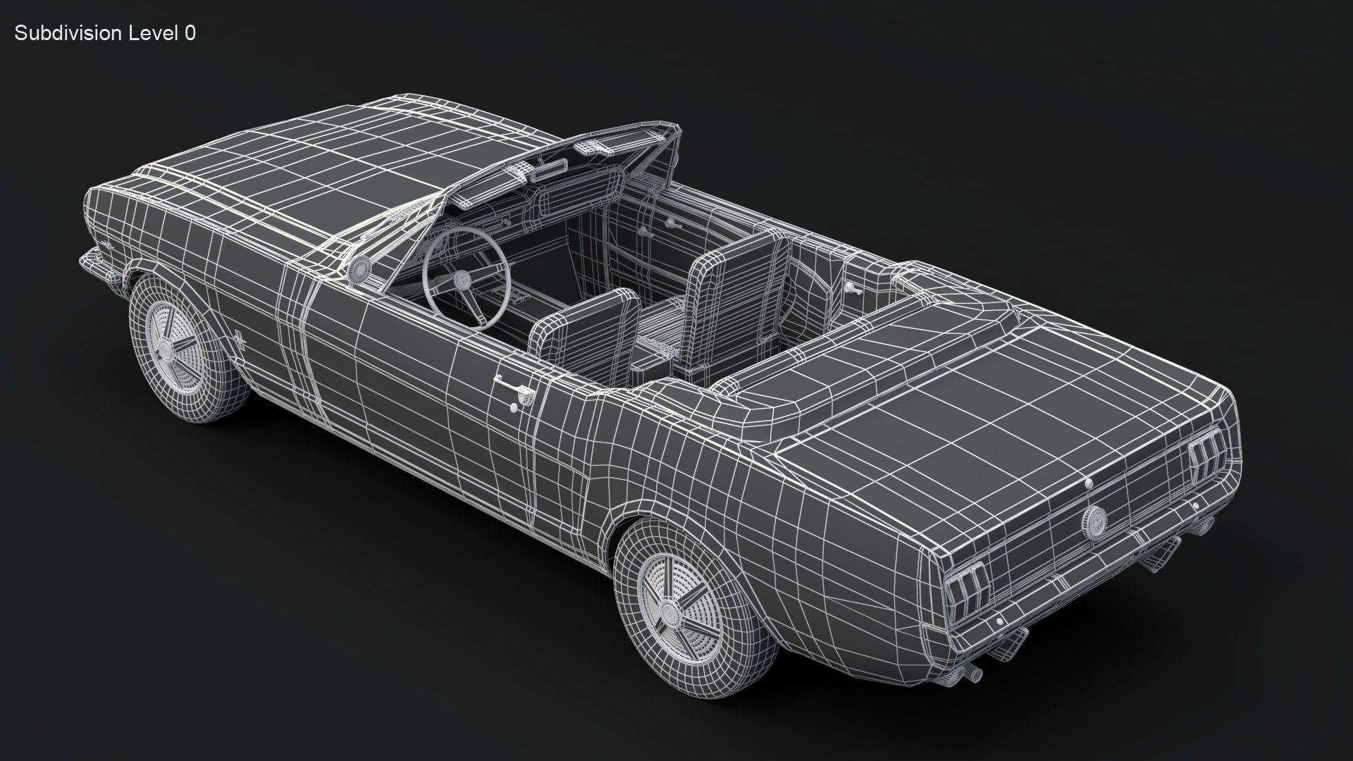 3D Ford Mustang 1966 Convertible - TurboSquid 1759975