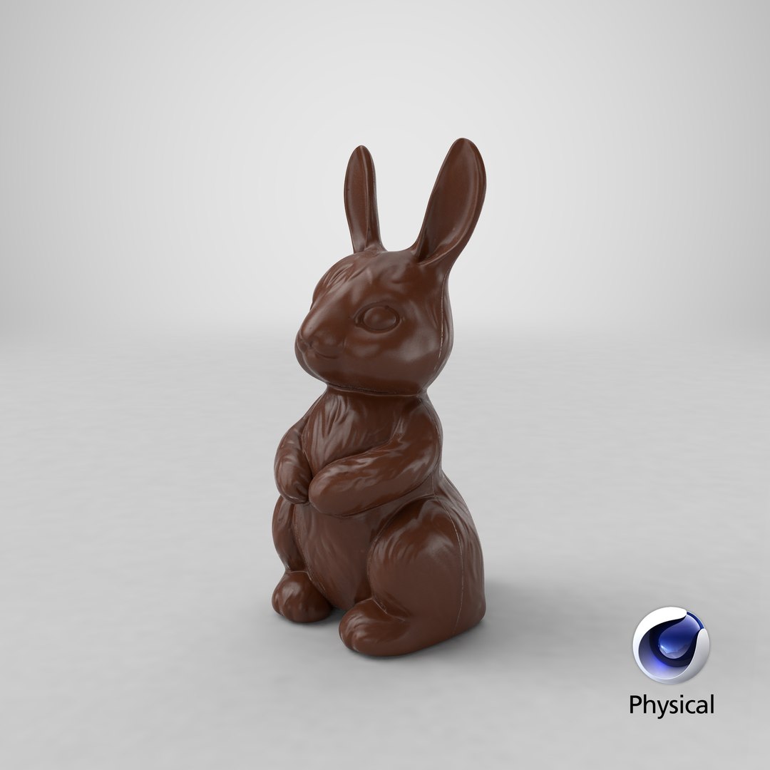 3D Model Milk Chocolate Bunny - TurboSquid 1537541