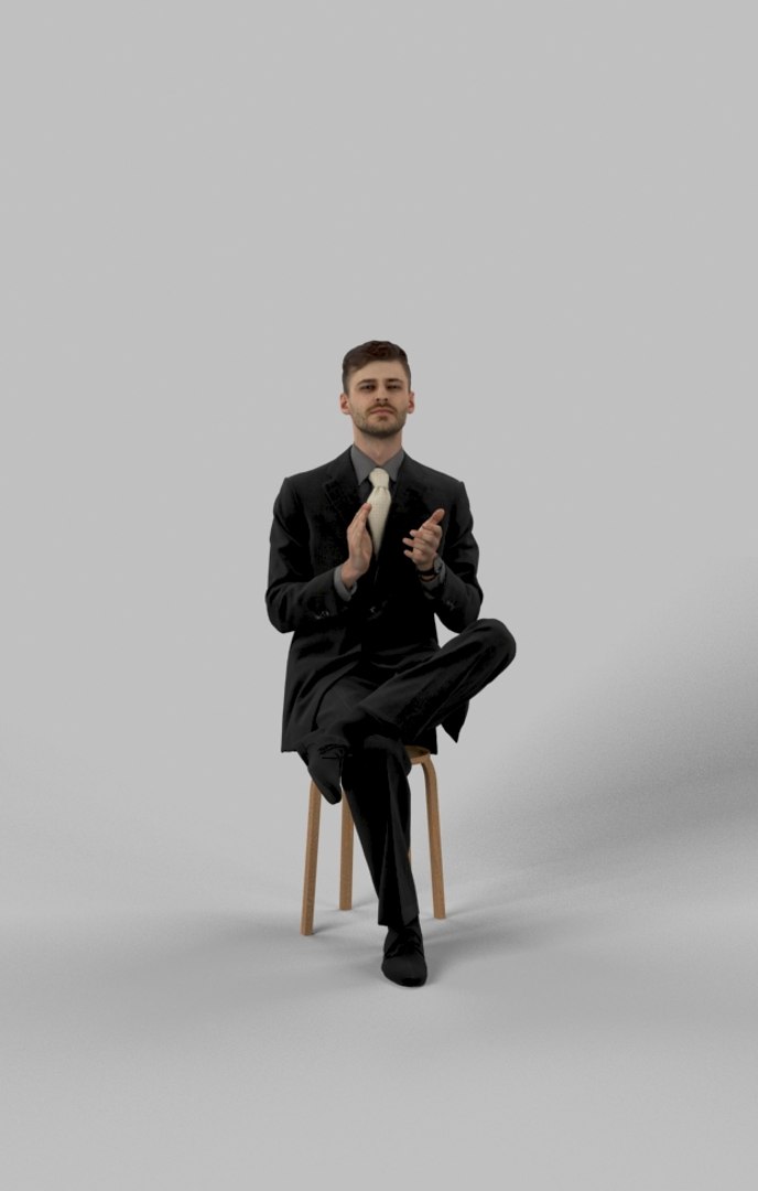 3D Peter Sitting Clapping Model - TurboSquid 1421213