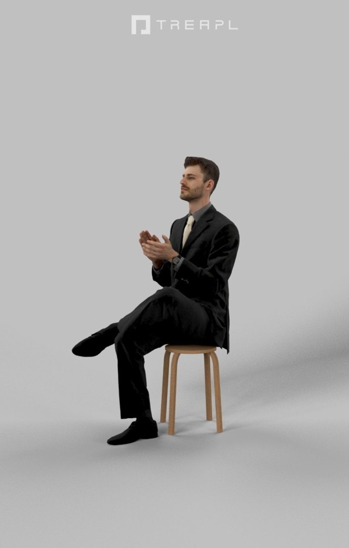 3D Peter Sitting Clapping Model - TurboSquid 1421213