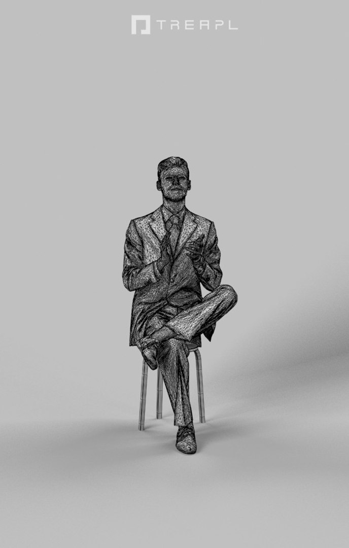 3D Peter Sitting Clapping Model - TurboSquid 1421213