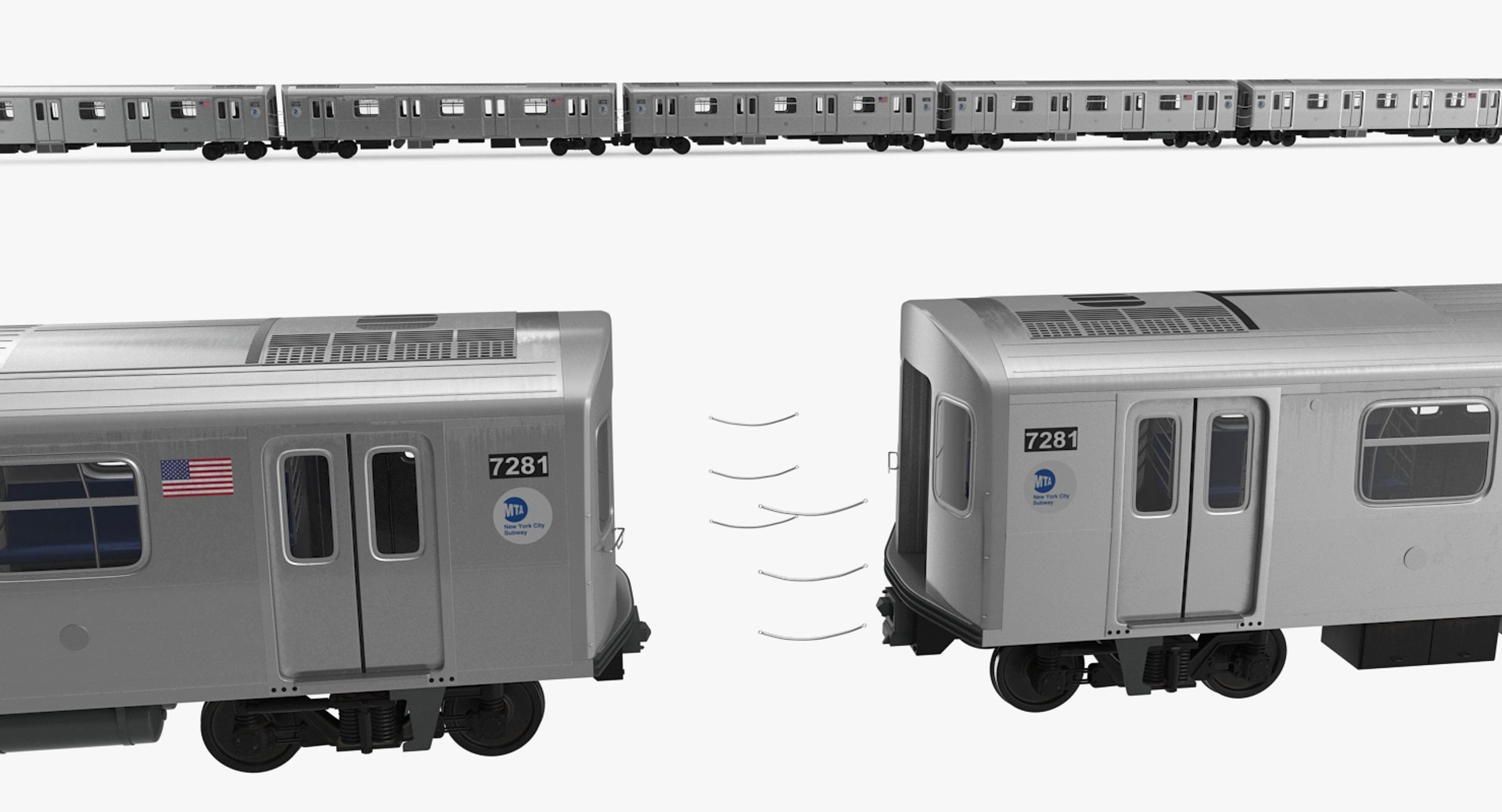 3D model subway passanger wagon r160 - TurboSquid 1255700