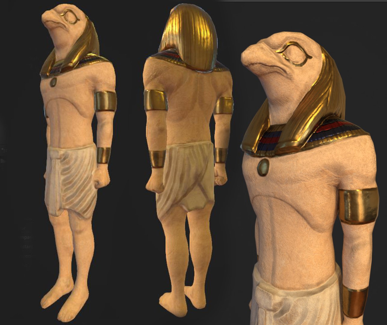 Egyptian Horus Statue 3D Model - TurboSquid 1452620