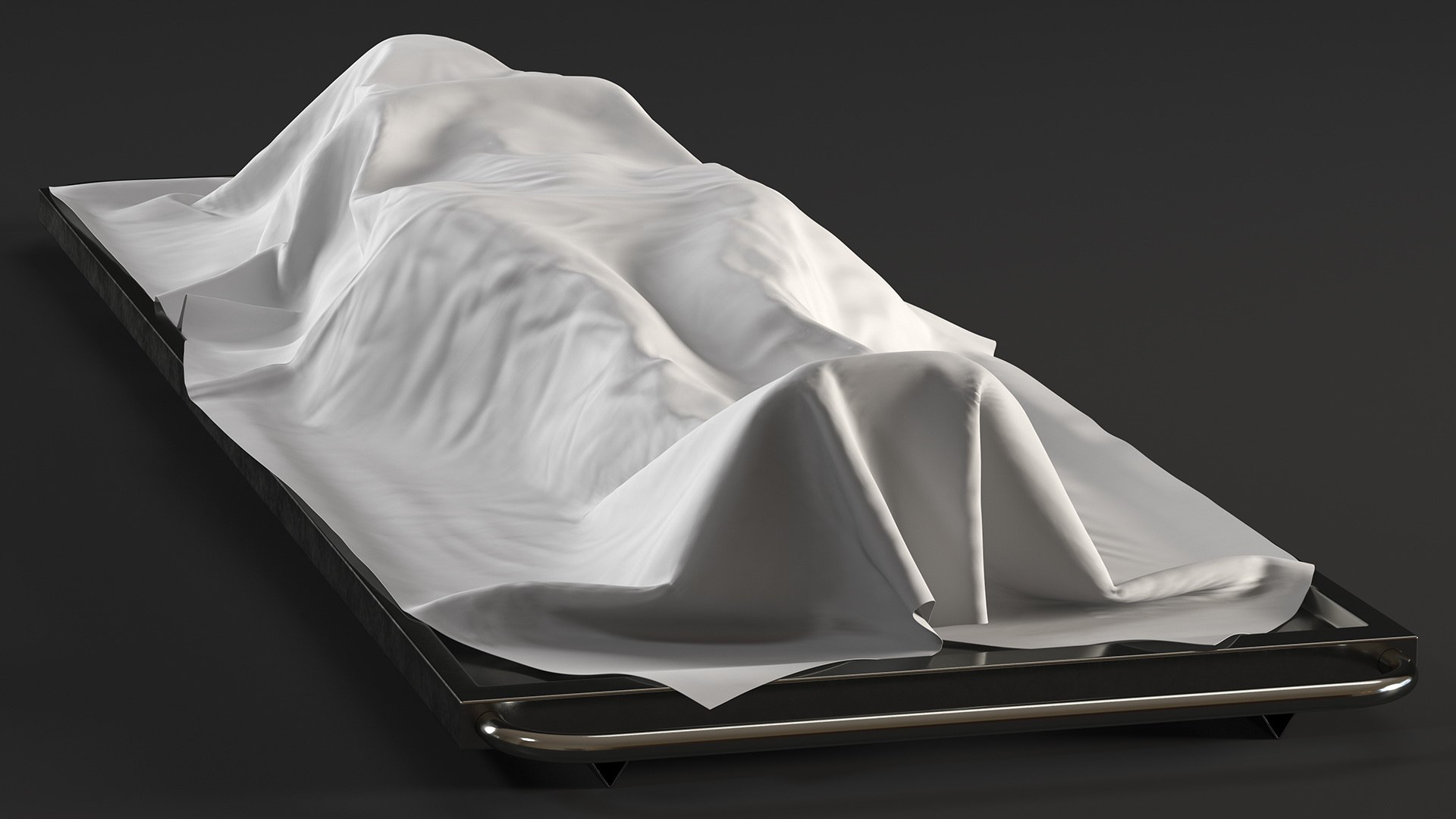 Dead Body Of Woman Covered with White Sheet 3D model - TurboSquid 1977371