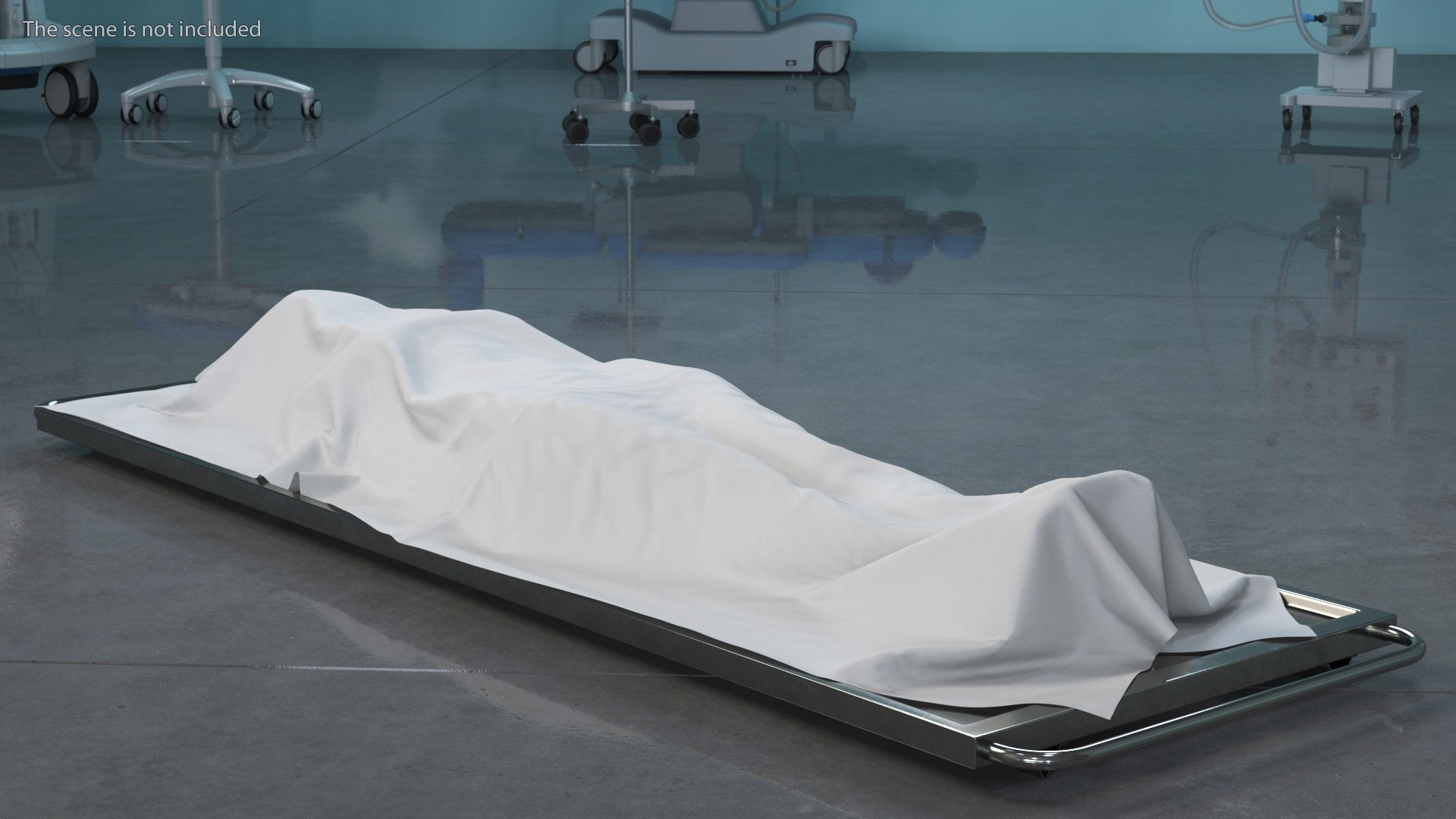 Dead Body Of Woman Covered with White Sheet 3D model - TurboSquid 1977371