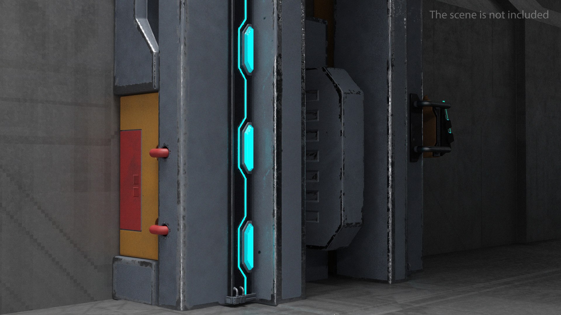 3D Sci Fi Sliding Blast Doors Rigged Collection - TurboSquid 1778519