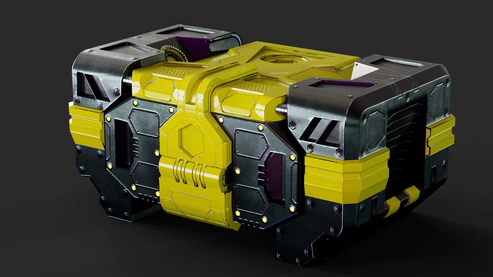 3D Sci-Fi Crate Box Model - TurboSquid 1923411