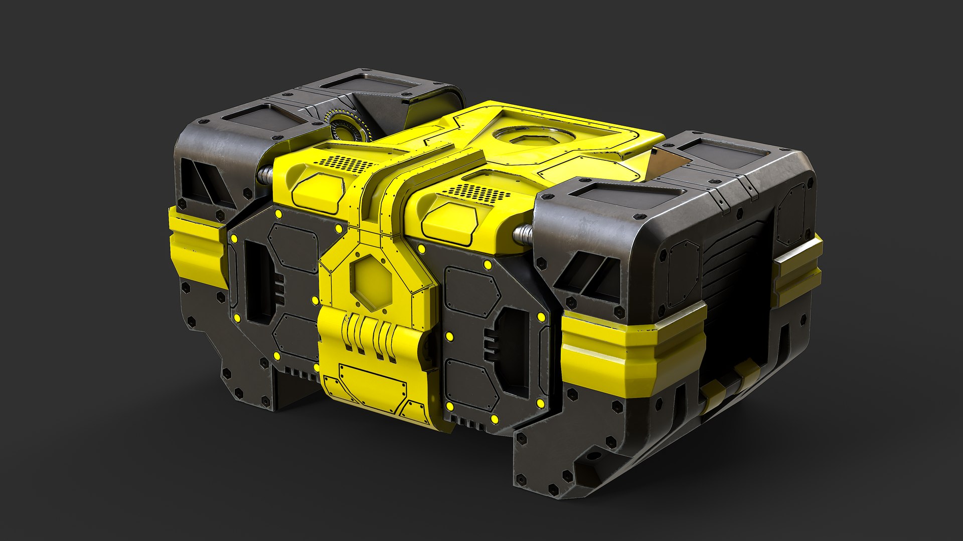 3D Sci-Fi Crate Box Model - TurboSquid 1923411