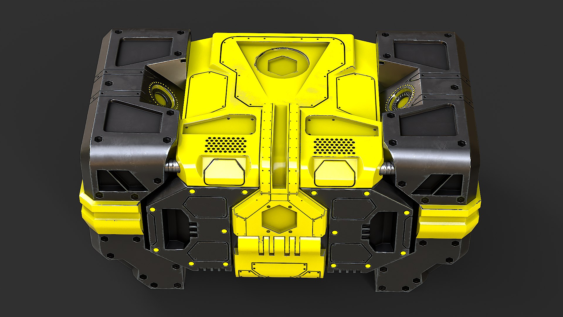 3D Sci-Fi Crate Box Model - TurboSquid 1923411