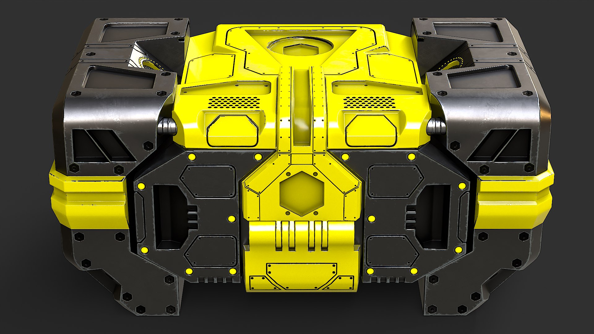 3D Sci-Fi Crate Box Model - TurboSquid 1923411
