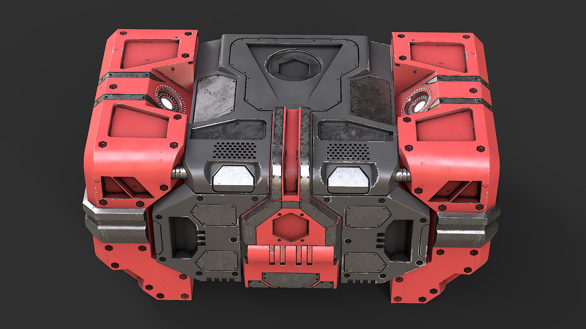 3D Sci-Fi Crate Box Model - TurboSquid 1923411