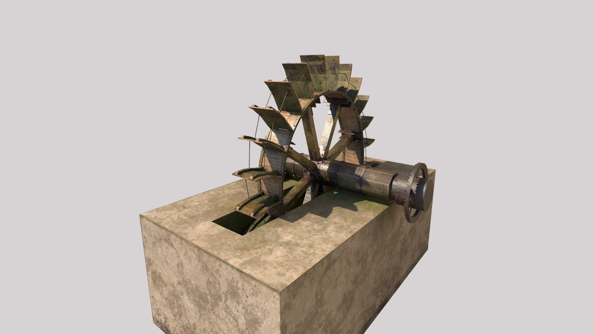 Water Mill Wheel 3D Model - TurboSquid 1719798