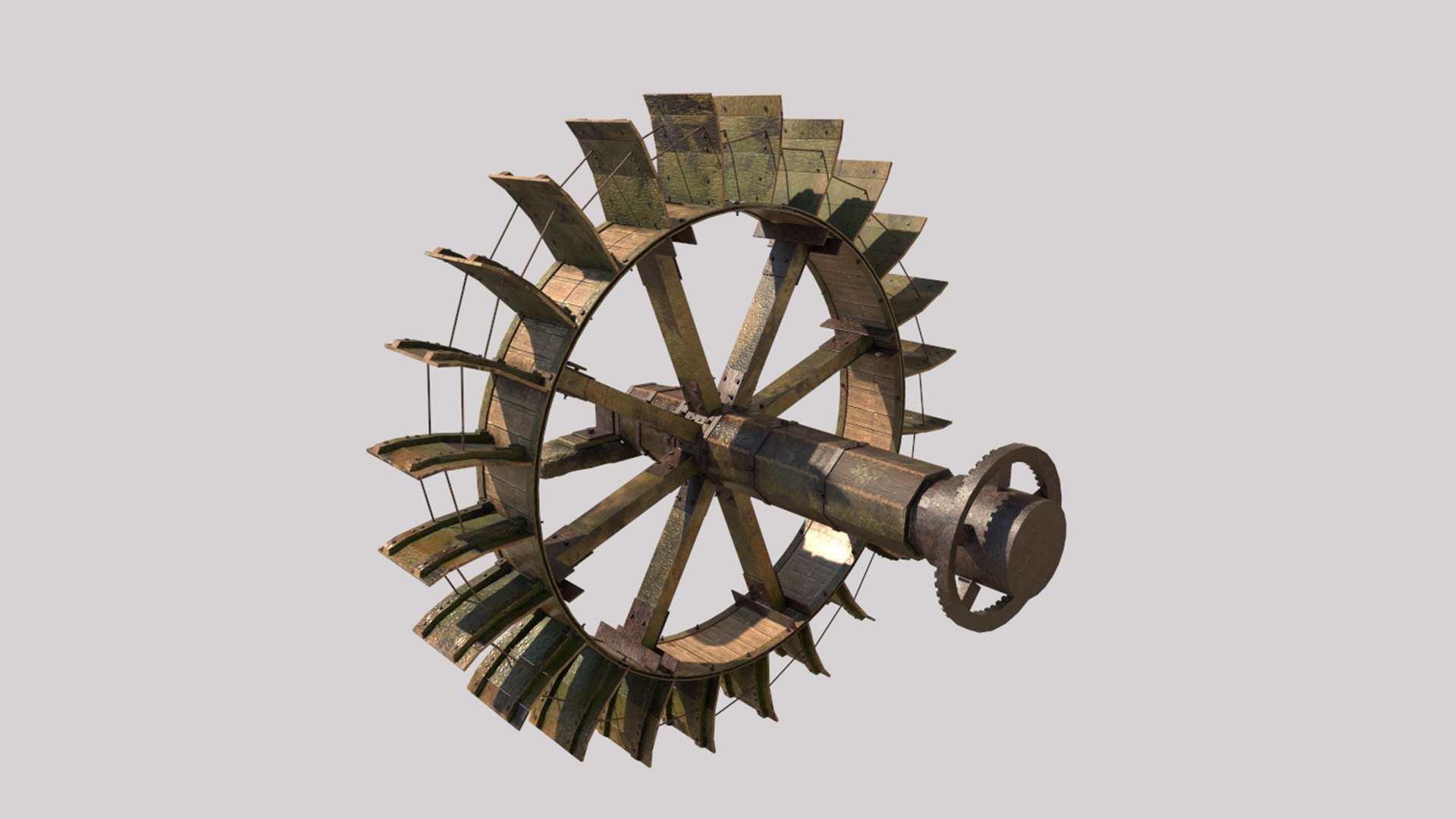 Water Mill Wheel 3D Model - TurboSquid 1719798