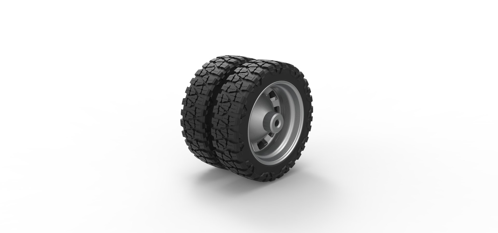 Diecast Rear Semi Wheel For Pickup Version 18 Scale 1 To 25 3D Model ...