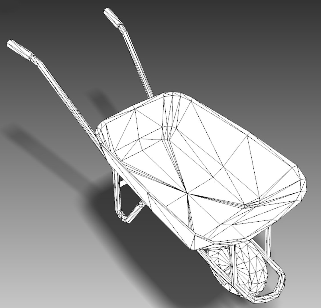 3d Model Wheelbarrow Construction Garden