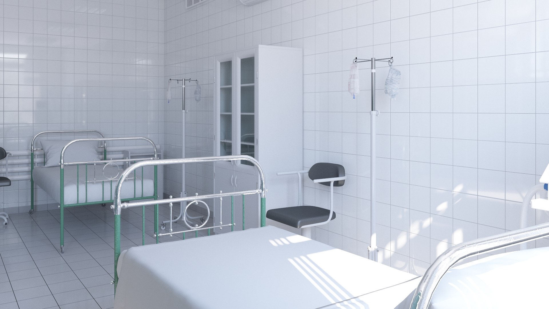 Hospital Patient Ward Room 6 3D - TurboSquid 2012633