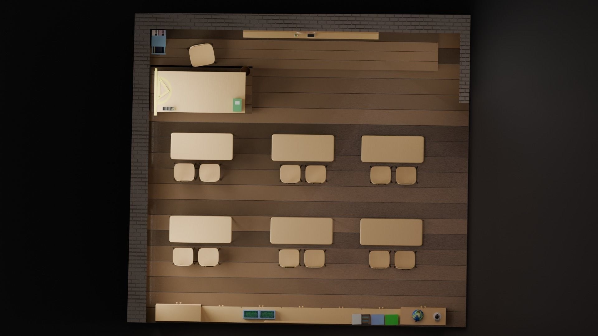 Class Room 3D Model Model - TurboSquid 2227179
