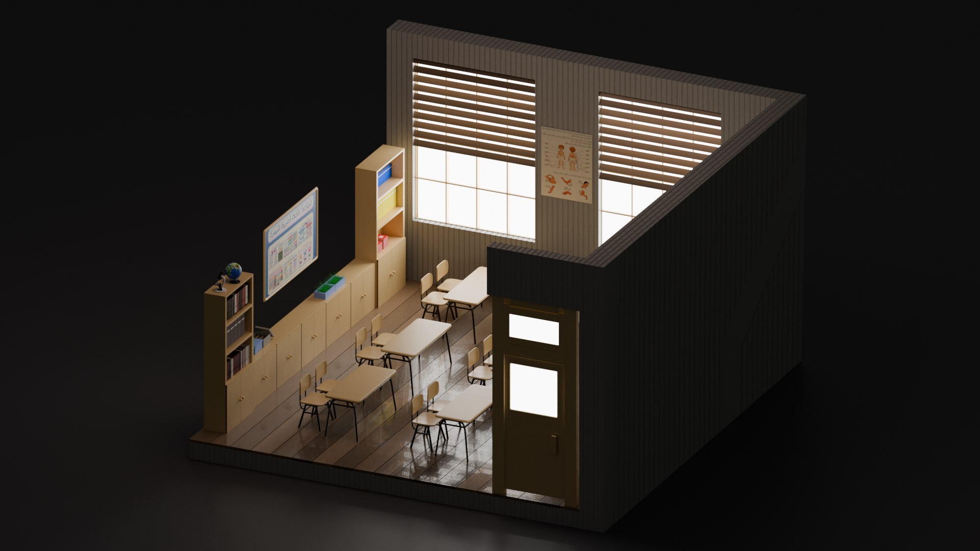 Class Room 3D Model Model - TurboSquid 2227179