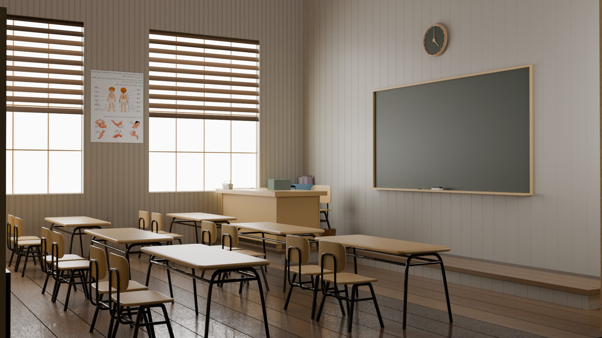 Class Room 3D Model Model - TurboSquid 2227179