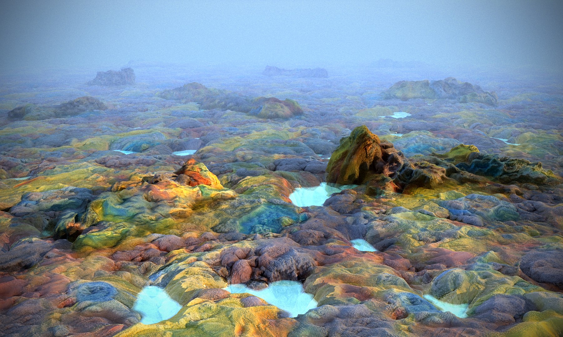 Alien Planet Terrain 3D Model - TurboSquid 2059435