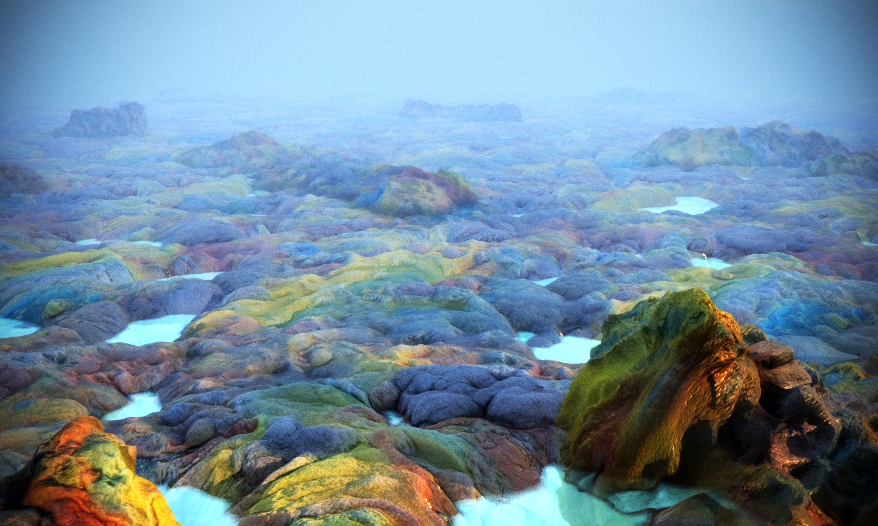 Alien Planet Terrain 3D Model - TurboSquid 2059435