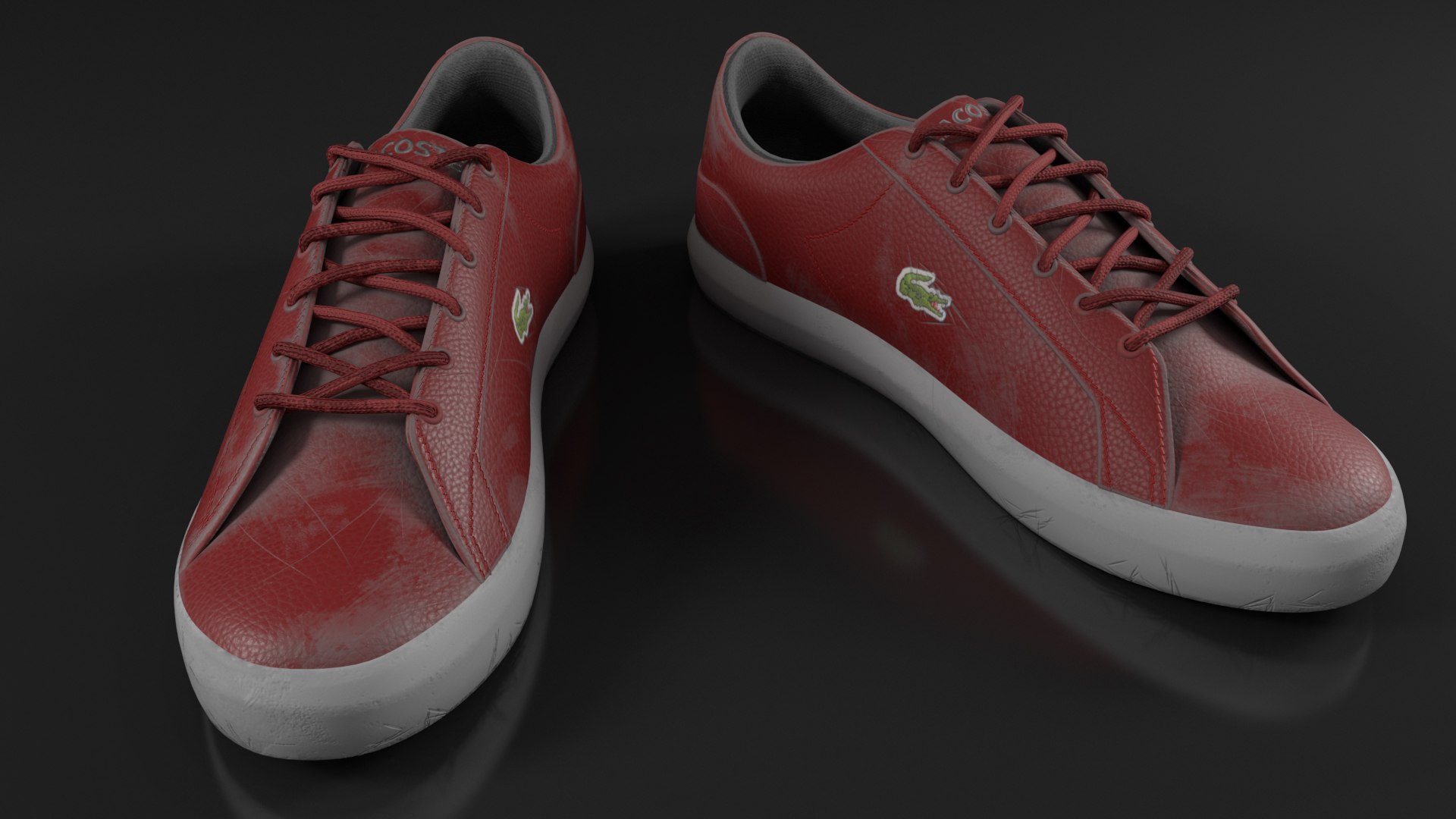 Rough Red Shoes 3D Model - TurboSquid 1587847