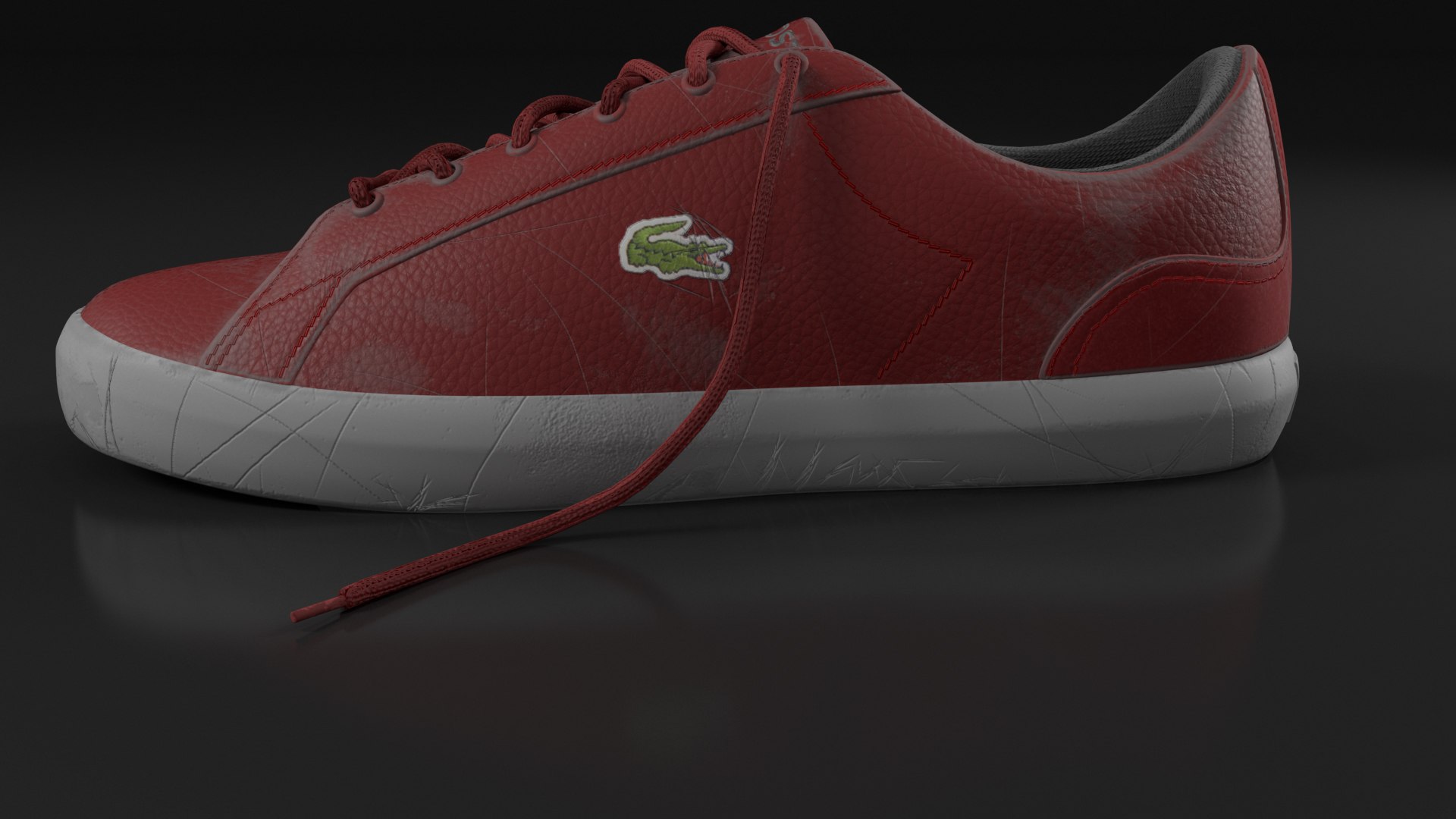 Rough Red Shoes 3D Model - TurboSquid 1587847