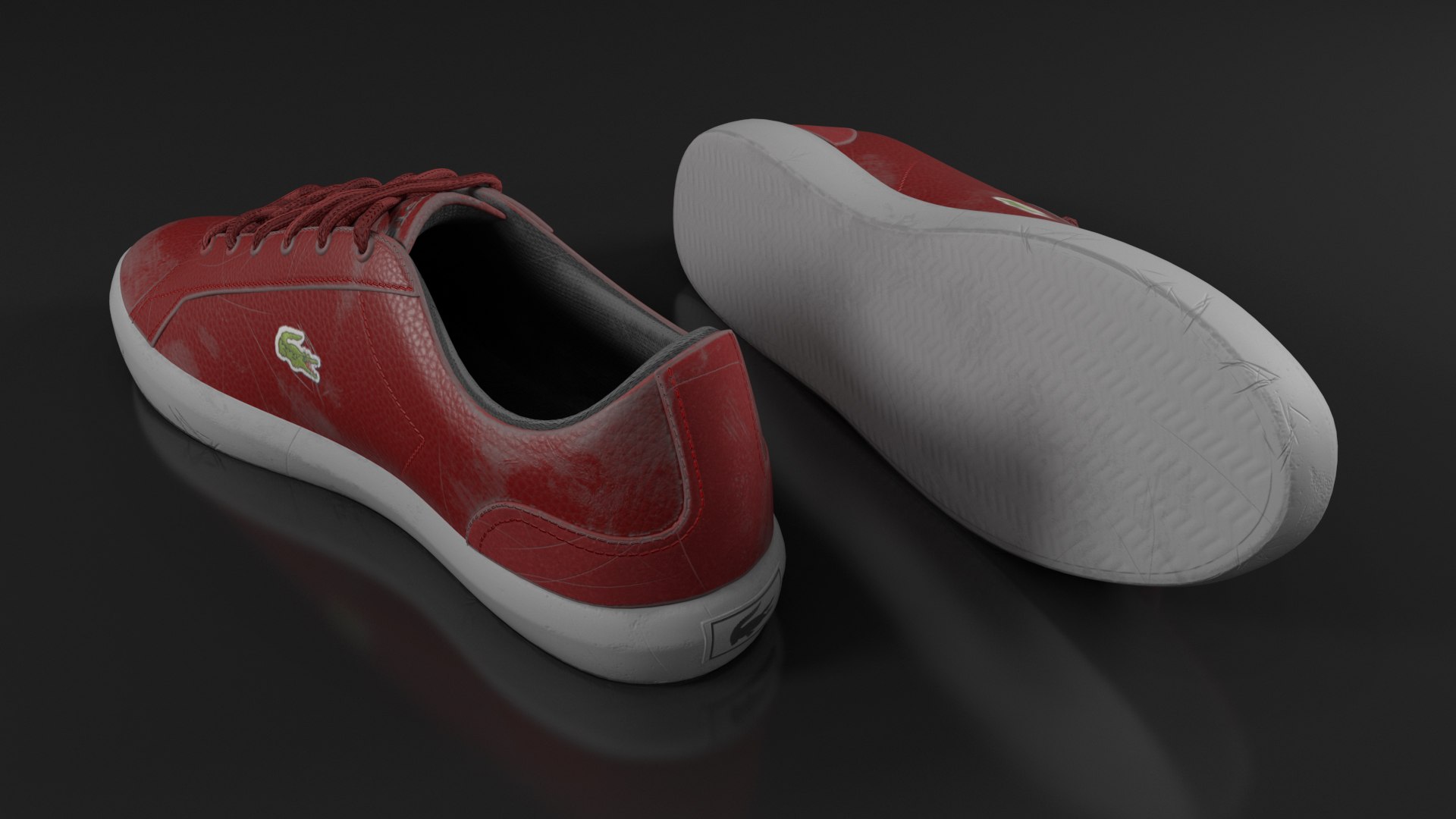 Rough Red Shoes 3D Model - TurboSquid 1587847
