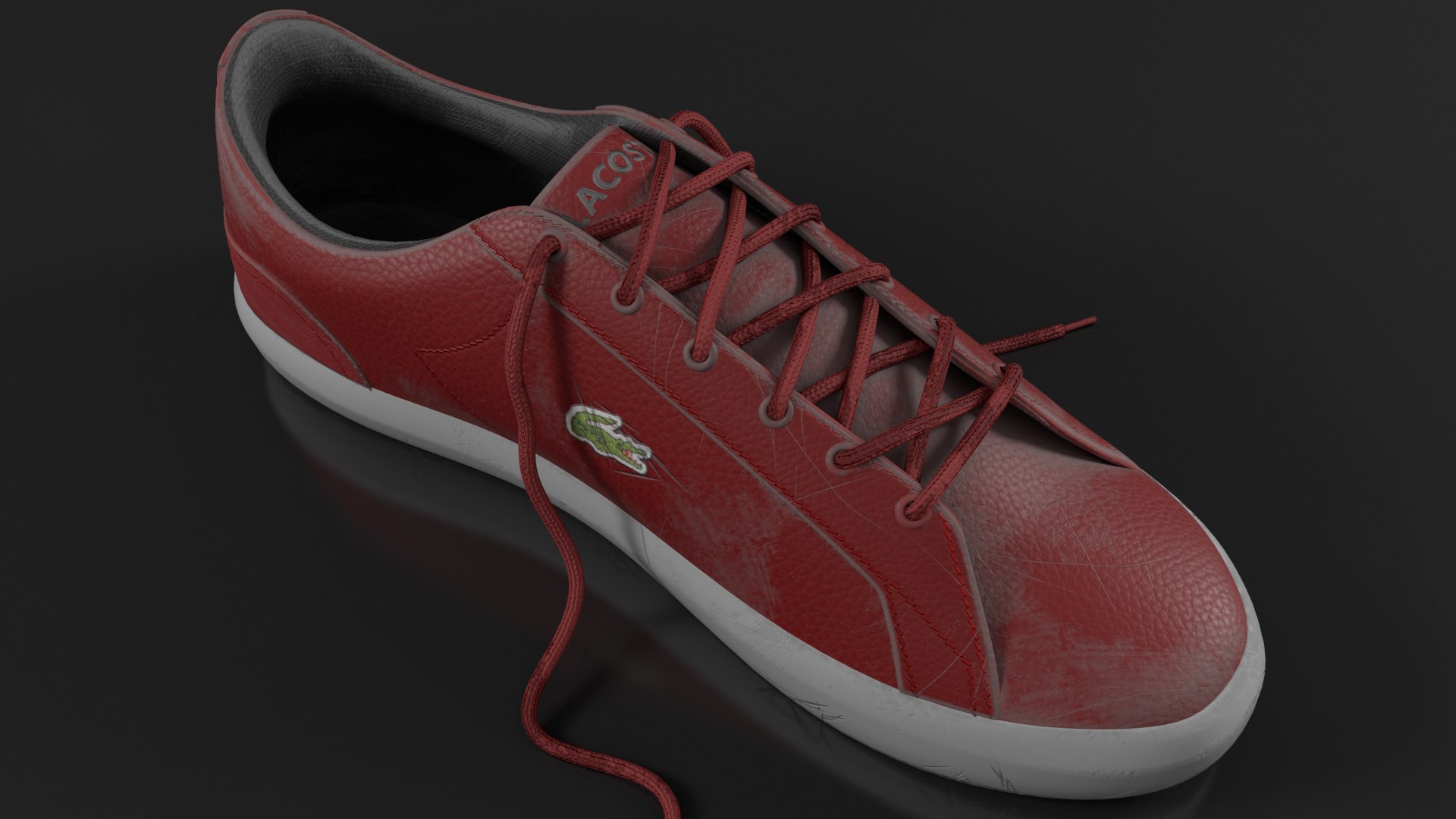 Rough Red Shoes 3D Model - TurboSquid 1587847