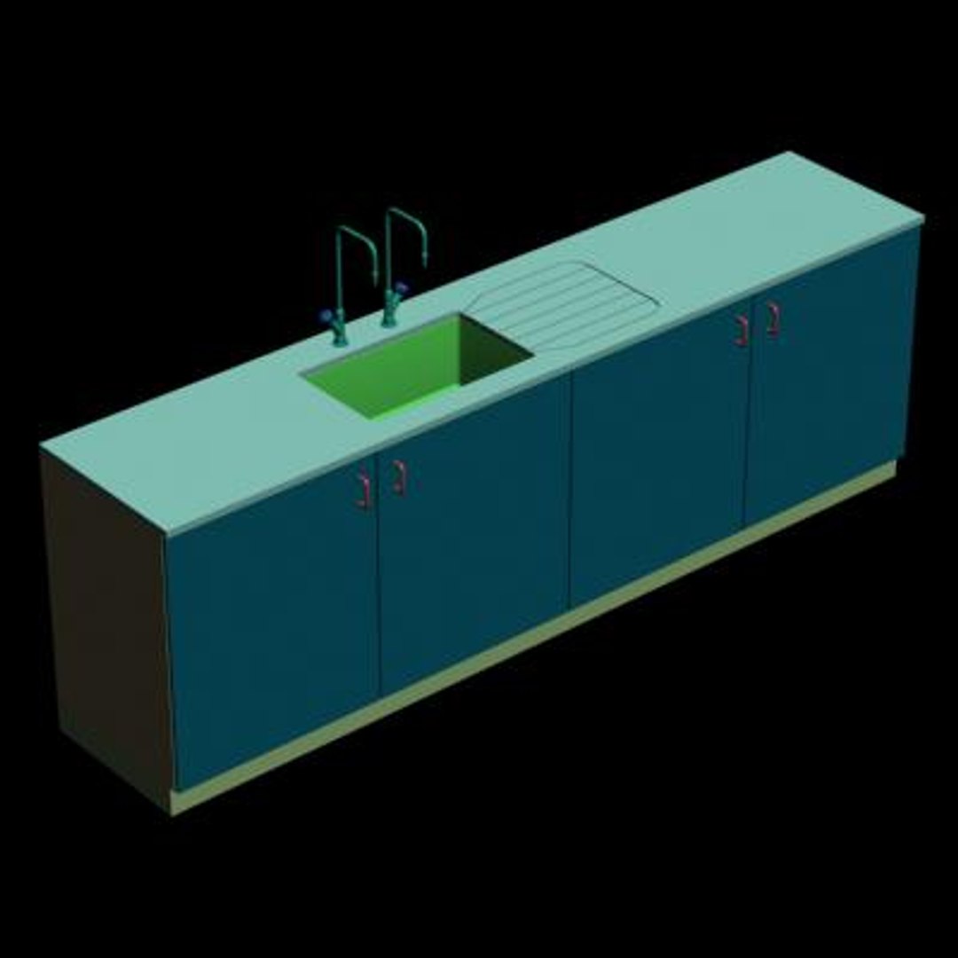 Science Lab Bench Sink 3d Model