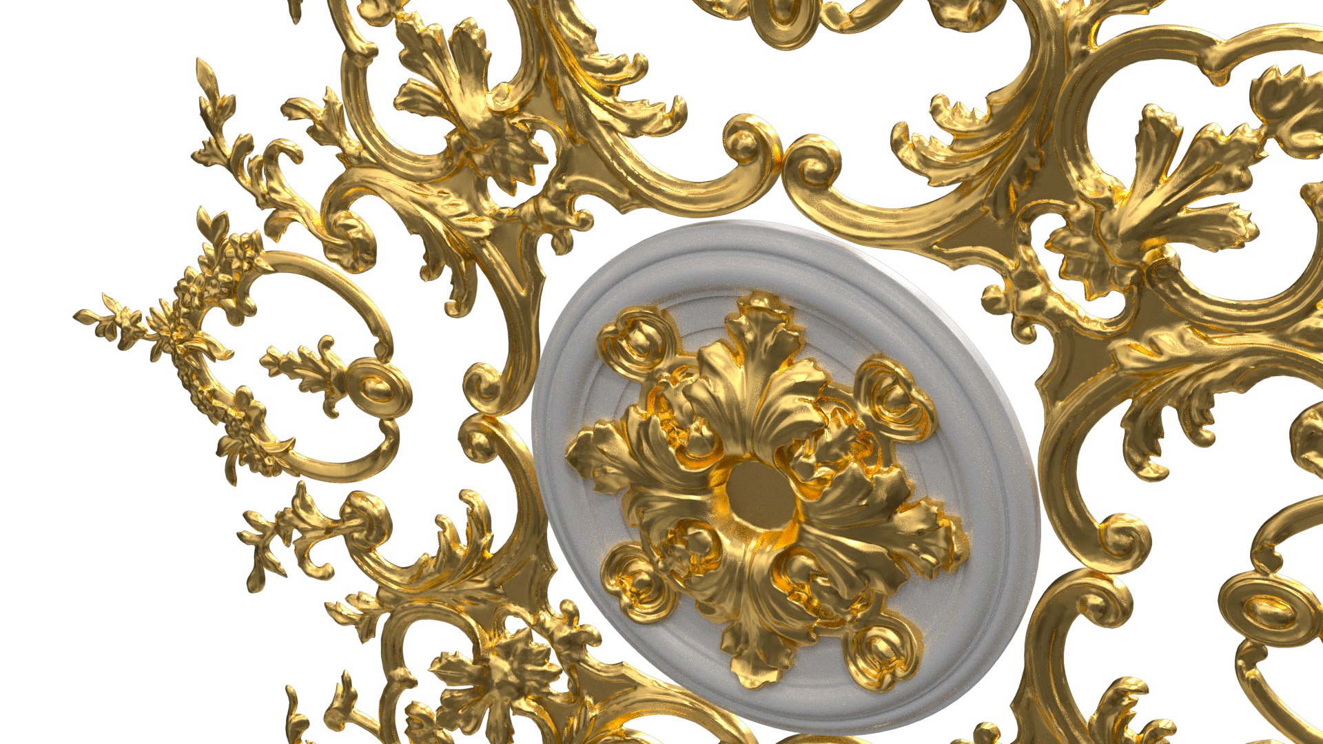 Ceiling Sockets Gypsum Plaster DR240 Model - TurboSquid 2142813