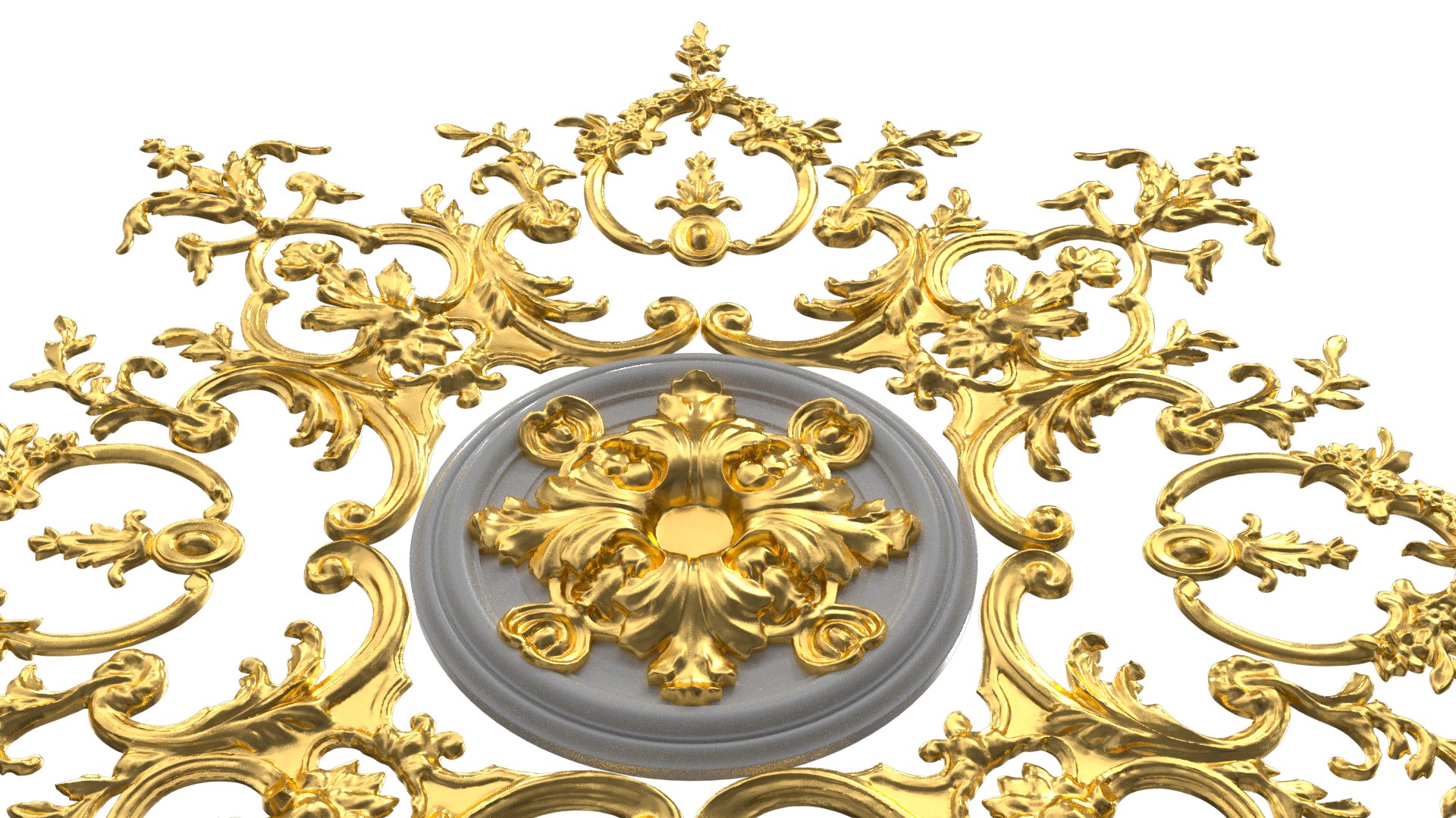 Ceiling Sockets Gypsum Plaster DR240 Model - TurboSquid 2142813