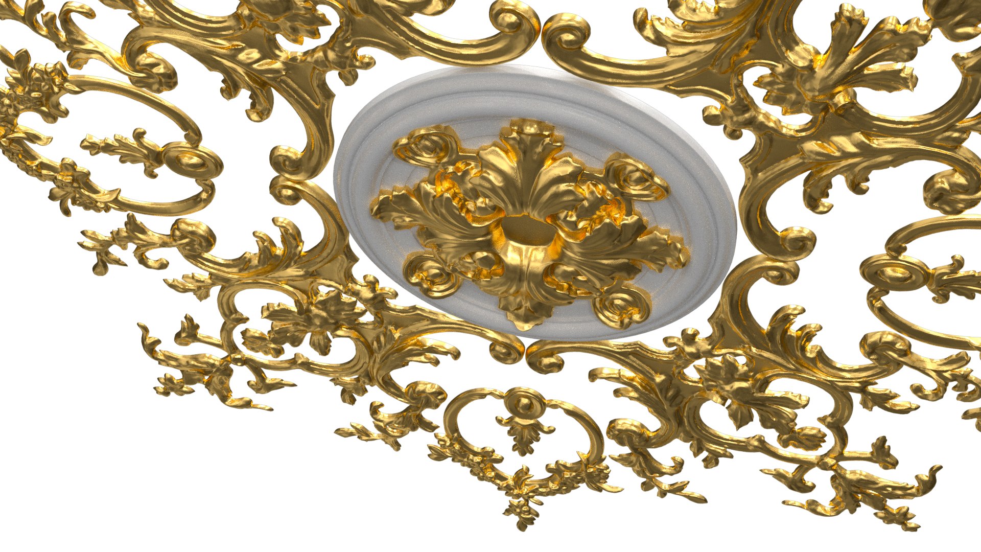 Ceiling Sockets Gypsum Plaster DR240 Model - TurboSquid 2142813