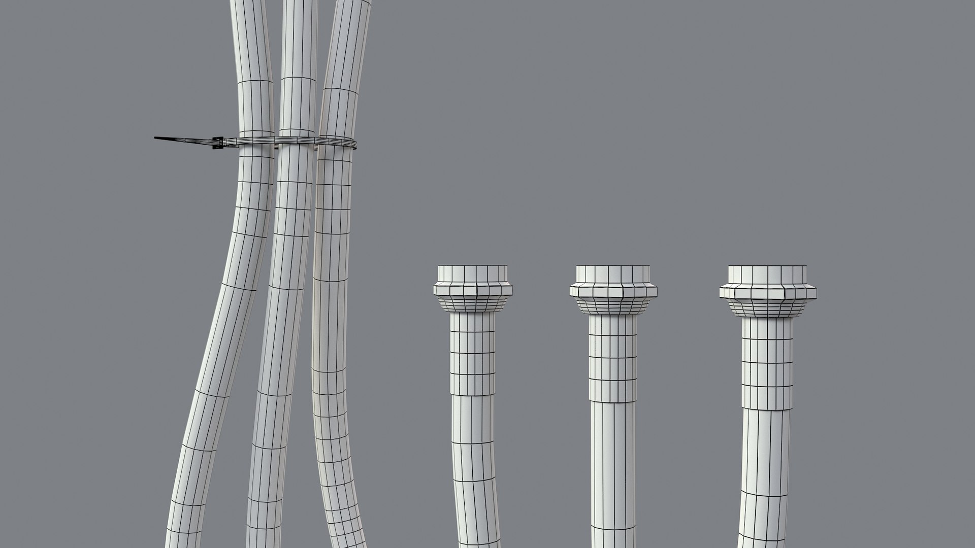 3D Coaxial Connector And Cable Metal 4K PBR Model - TurboSquid 1999302