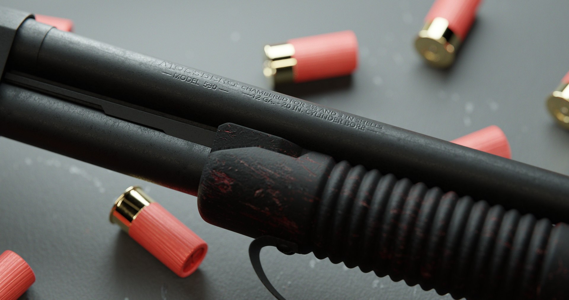 Shotgun Mossberg 590 3D Model - TurboSquid 2110587